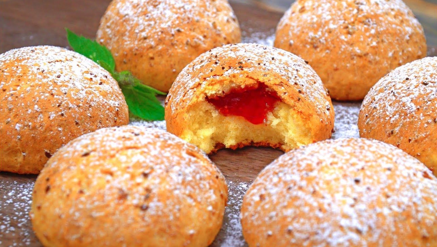 Jam Filled Cottage Cheese Buns - Kitchen Cookbook