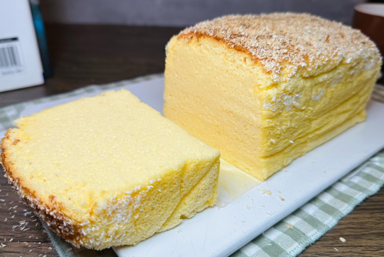 Cloud-Soft Toasted Coconut Japanese Cheesecake - Kitchen Cookbook